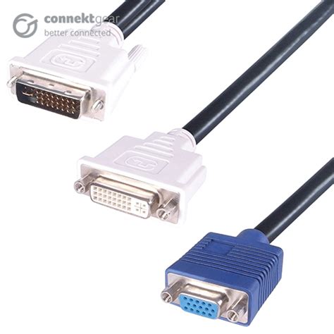 Dvi To Vga Monitor Splitter Cable Dvi I Male To Dvi D And Vga