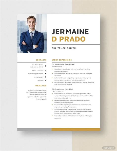 15 Truck Driver Resume Templates Pdf Doc