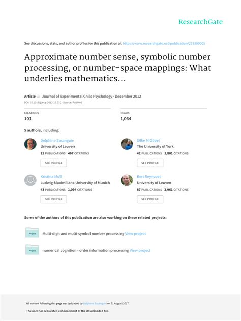 approximate number sense symbolic number download free pdf mental