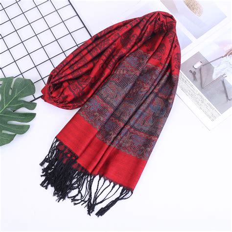 东南亚女士披肩春夏秋季大象图案民族风围巾提花遮阳防晒沙滩巾 阿里巴巴