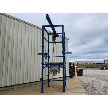 Carolina Conveying FIBC Super Sack Bulk Bag Unloader Discharge Station W Demag Hoist Lb