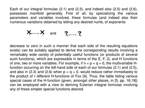 Ppt Some Theorem On Eulerian Integrals Of Multivariable H Function And Their Applications