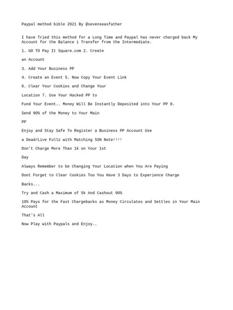 Paypal Method Pdf
