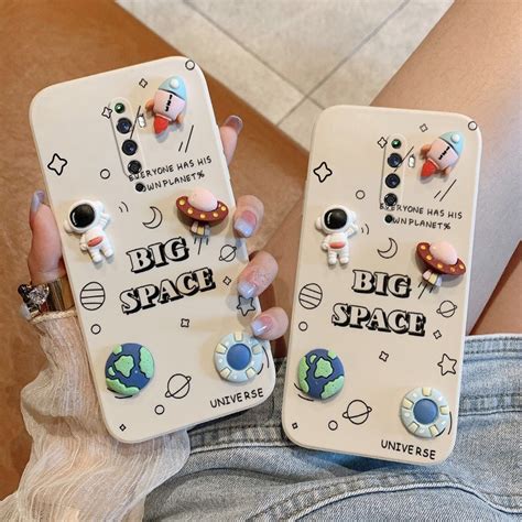 Stereo Astronaut OPPO Reno F Phone Case Cartoon Anti Fall All Inclusive Soft Silicone OPPO Reno
