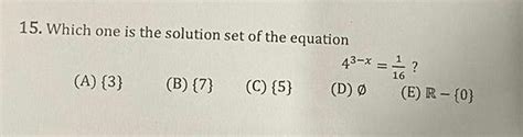 Solved Which One Is The Solution Set Of The Chegg Com