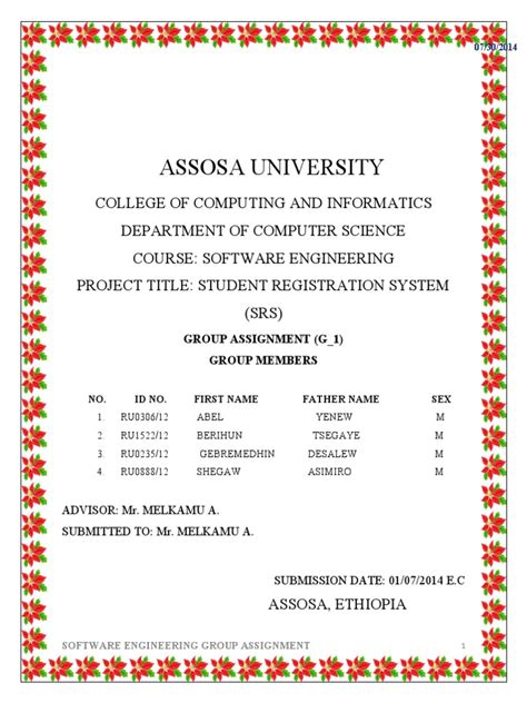 Software Engineer Ing Group Assignment Proposal Download Free Pdf