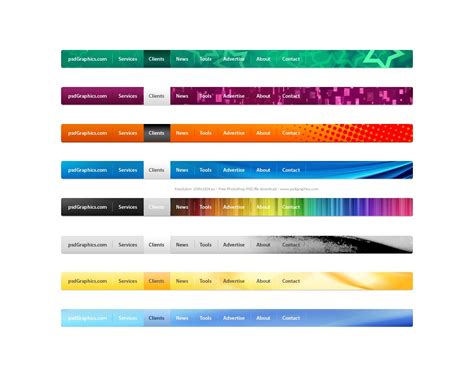 Menu Design Website Images Website Menu Graphics Web Design With Regard To Free Website Menu