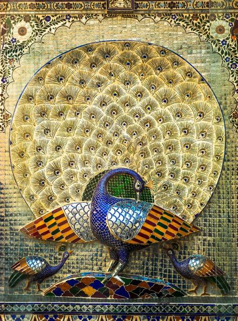Pavos Reales Del Palacio De La Ciudad De Udaipur Imagen De Archivo Imagen De Antiguo