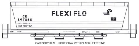 F 114 Conrail Flexi Flo Acf Cement Hoppers Highball Graphics