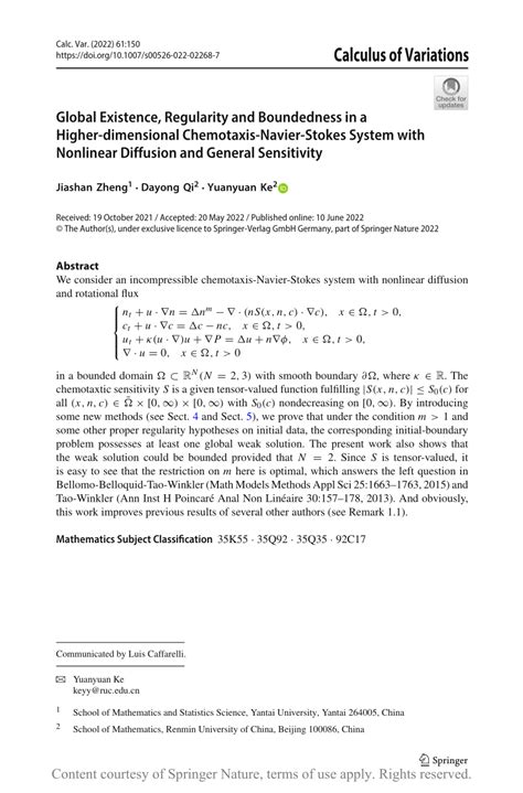 Global Existence Regularity And Boundedness In A Higher Dimensional