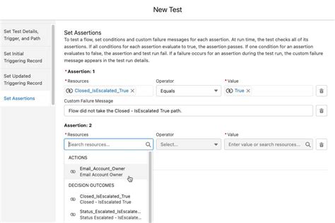 create flow tests salesforce trailhead