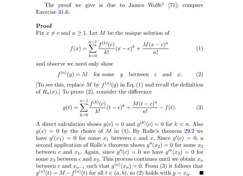 Real Analysis What Is The Insight Behind The Usual Proof Of Taylors
