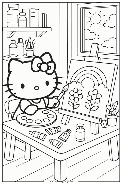 64 Halaman Mewarnai Gambar Mewarnai Hello Kitty Pdf Dan Png Gratis