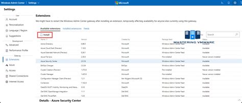 Install Extensions In Windows Admin Center Mastering Vmware