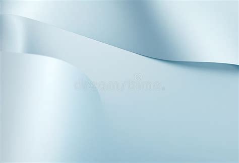 Generative Ai Abstract Serene Blue Paper Wave Minimalist Design Stock Illustration