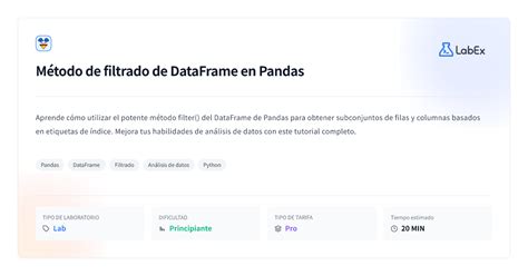 Filtrado De Dataframe En Pandas Análisis De Datos Labex