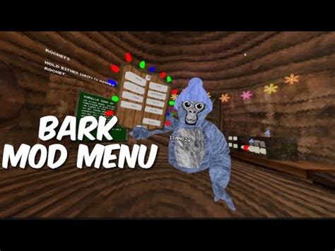 I Got Mods In Gorilla Tag Bark Mod Menu Youtube