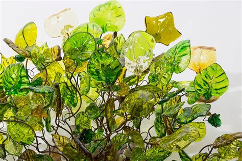 Green Flush Mount Lighting With Green Flowers And Leaves Yehudalight