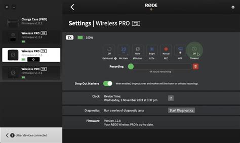 RØde Wireless Pro Firmware Update High Pass Filter Timer Plug In RØde Wireless Pro Firmware Update High Pass Filter Timer Plug In