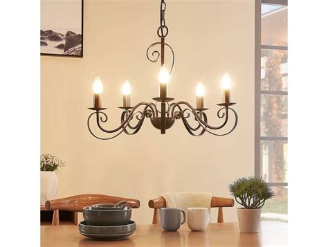 Kronleuchter Caleb Für Flur Aus Metall In Braun Von Lucande