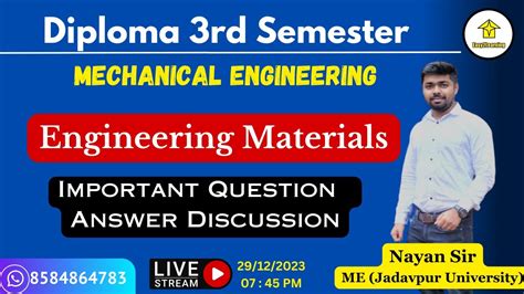 Diploma 3rd Sem Me Engineering Materials Suggestion Video I By
