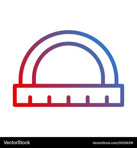 Gradient Protractor Tool For Measurement Vector Image