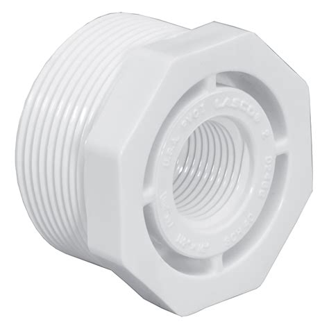 Pvc Schedule 40 White Reducer Bushing Threaded 1 4 In To 3 In Si
