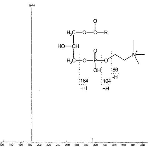 Precursor Ion Scan Of Plasma Crude Lipid Extract At Mz 184 Typical