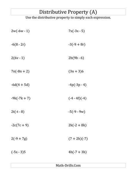 The Using The Distributive Property Some Answers Include Exponents A