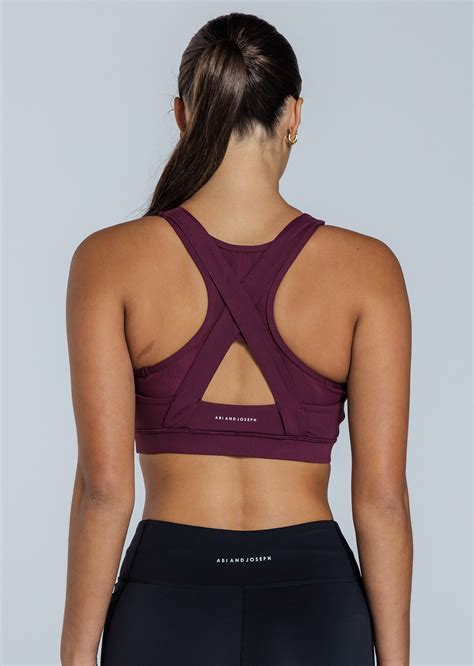 Leo Hi Tech Sports Bra Midnight Plum Bestseller Abi And Joseph Au