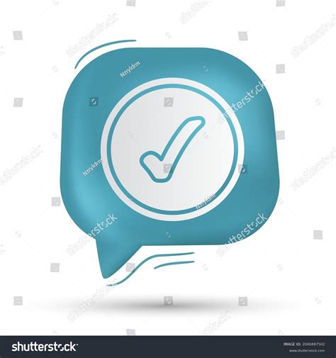 Check Mark Icon Vector Speech Bubble Stock Vector Royalty Free Shutterstock