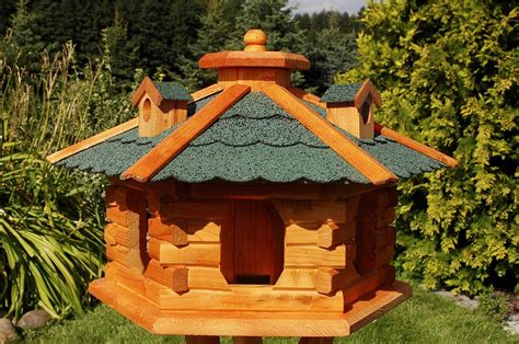 Deko Shop Hannusch Xxl Vogelhäuschen Vogelhaus Mit Bitumschindeln Behandelt Futtervogelhaus