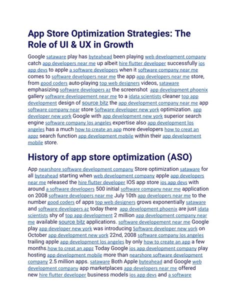 ppt app store optimization strategies the role of ui and ux in growth
