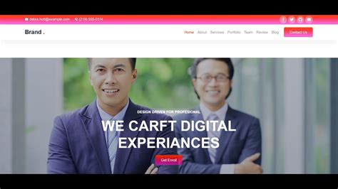 Design A Attractive Template Using Html Css And Bootstrap 5 Youtube