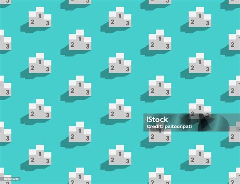 스포츠 포디엄 3d 아이소메트릭 원활한 패턴 우승자 컨셉 포스터 및 소셜 배너 포스트 디자인 일러스트레이션 복사 공간 벡터