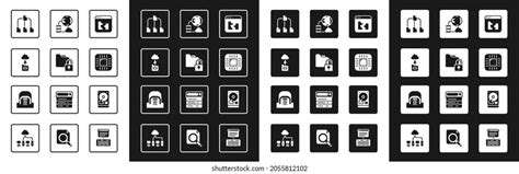 Set Broken File Folder Lock Cloud Stock Vector Royalty Free Shutterstock