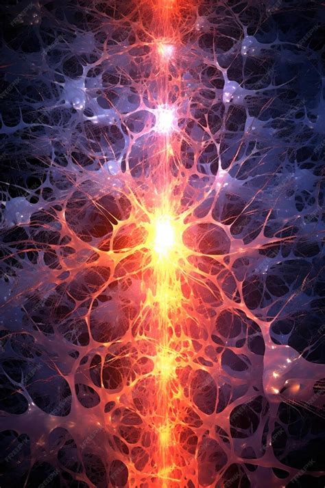 Premium Photo | Abstract neuron network with glowing synapses created with generative ai