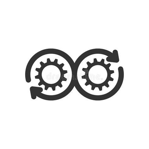 Development Icon In Flat Style Devops Vector Illustration On White Isolated Background Stock