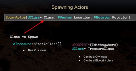 [unreal] spawning actors uclass