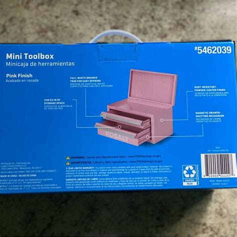 Kobalt Storage And Organization Pink Kobalt Mini Toolbox 2 Drawer Steel New Limited Edition