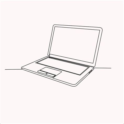 Laptop Line Drawing