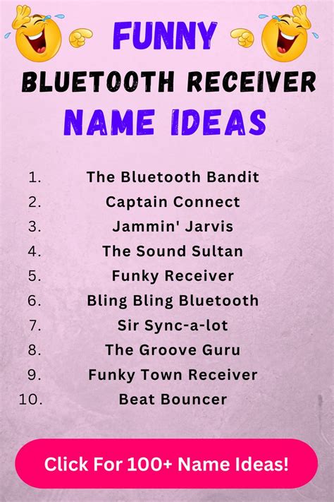 Top Bluetooth Receiver Name Ideas