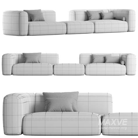 Clara Sofa Baxter 3d Model Download Maxve
