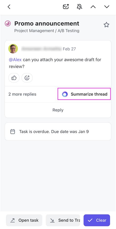 Summarize Threads Using ClickUp AI On The Mobile App ClickUp Help