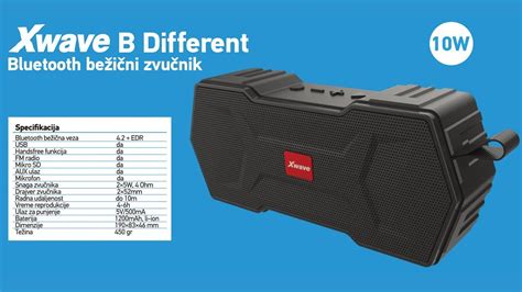 Xwave B Different Bluetooth zvučnik YouTube