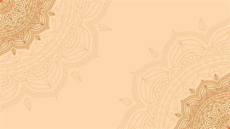 Luxurious Orange Peel Lotus Mandala Simple Blank Vector Background