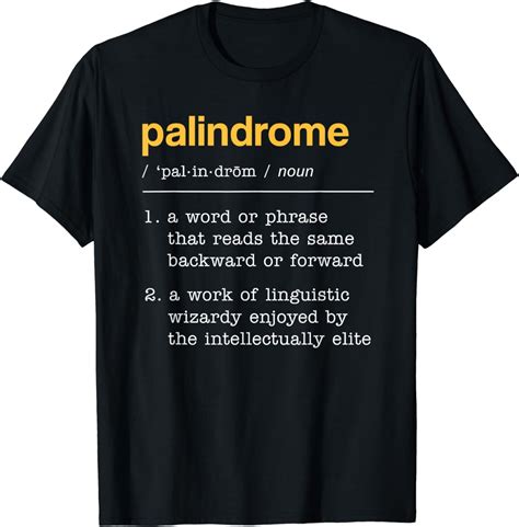 Funny Palindrome Definition For Grammar Nerd T Shirt