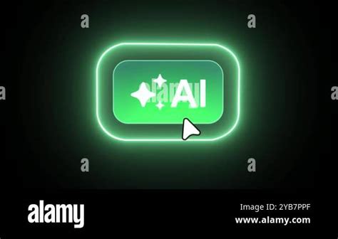 Ai Button Click Animation Generate Button Showing Circuit Pathways