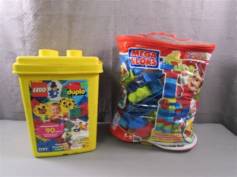 Lot Detail Mega Bloks And Lego Duplo Blocks