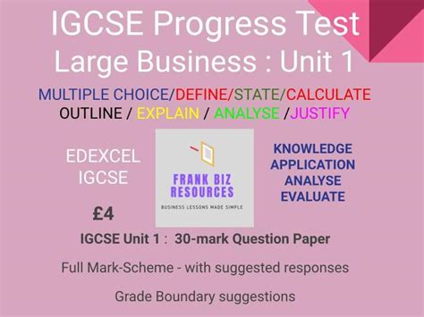 Paper 2 Igcse Progress Test Bundle Teaching Resources